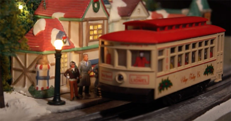 Christmas tree trolley service | Classic Toy Trains Magazine