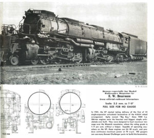 Prototype drawings of Union Pacific Big Boy 4-8-8-4 steam locomotive ...