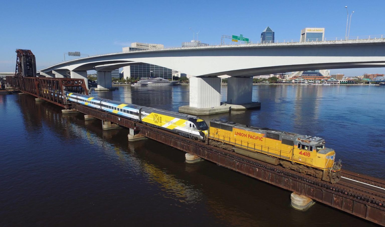 First Brightline train on FEC rails | Trains Magazine