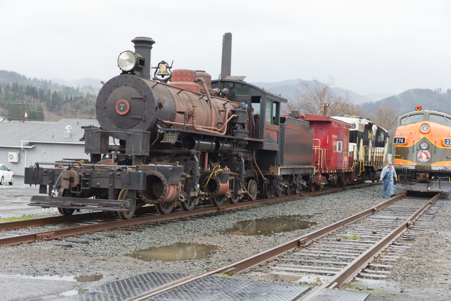 A 2-4-4-2 logging locomotive progresses on its road to restoration ...