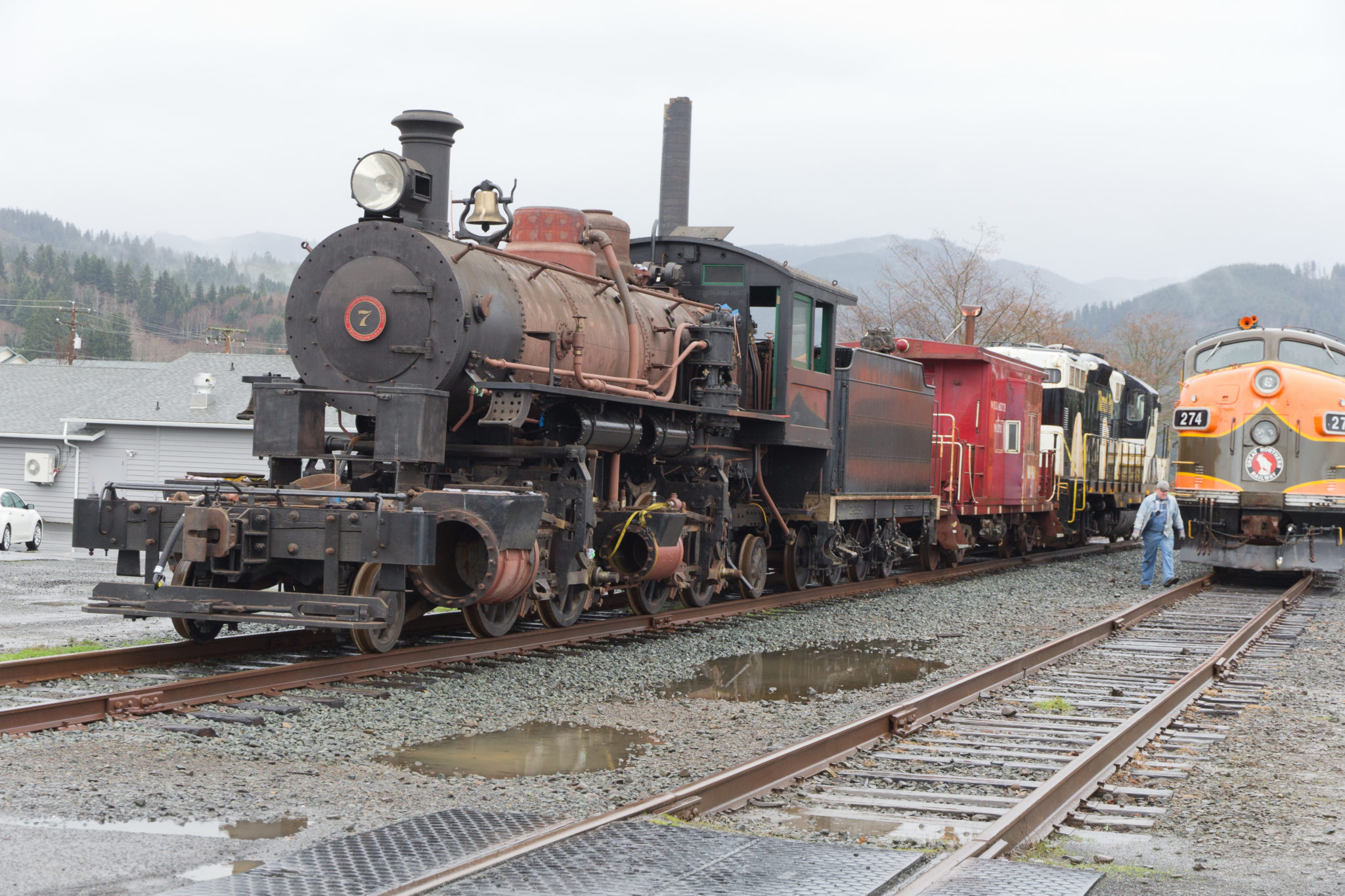 A 2-4-4-2 logging locomotive progresses on its road to restoration ...