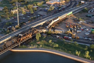 Union Pacific expects to reopen burned Arizona bridge end of next week ...