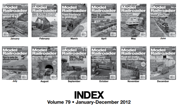 Model Railroader magazine index for 2012 - Trains