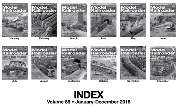 Model Railroader magazine index for 2018 - Trains