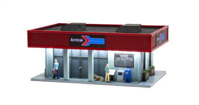 O gauge Amtrak station by Menards - Trains