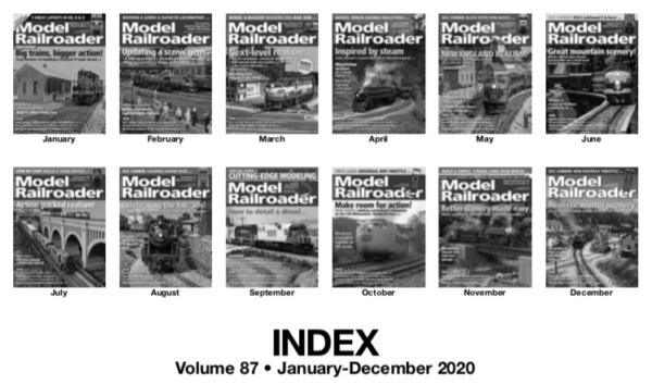 Model Railroader magazine index for 2020 - Trains