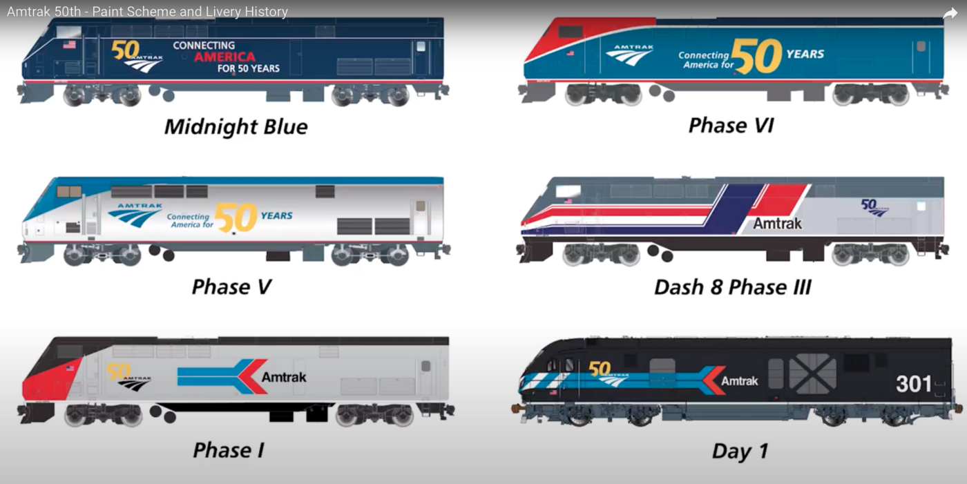 Amtrak announces new paint schemes in YouTube video - Trains