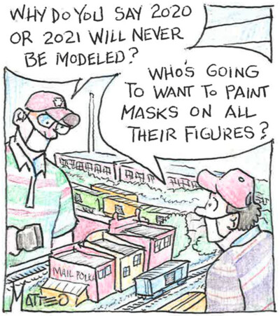 Model railroad humor: Masks - Trains