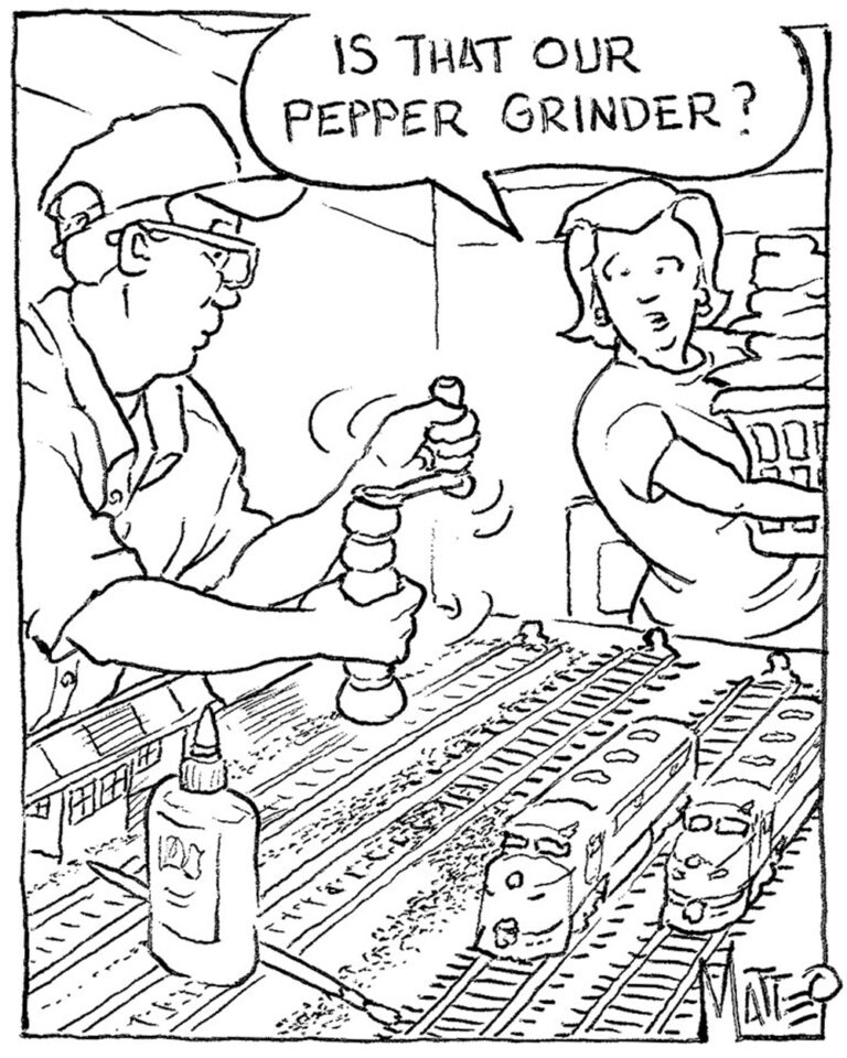 Model railroad humor: Grinder - Trains