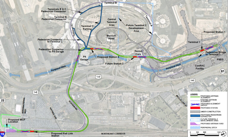 Newark AirTrain project gets federal environmental approval - Trains
