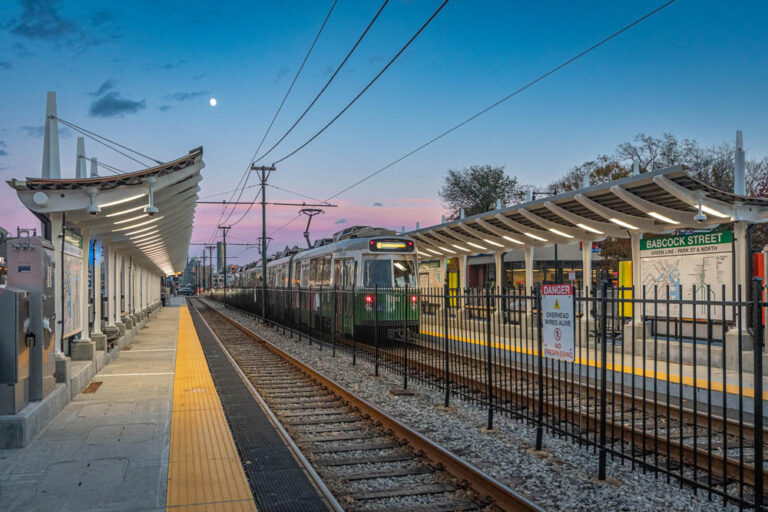 MBTA opens consolidated stations on Green Line B Branch - Trains