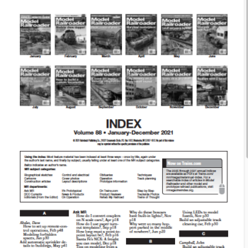 Model Railroader magazine index for 2021 - Trains
