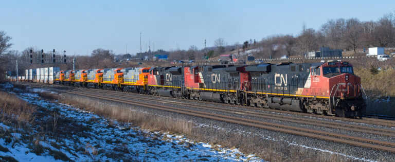 News photos: New QNS&L power on the move - Trains