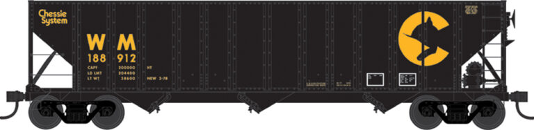 HO scale Pennsylvania RR class H-43 100-ton three-bay hopper from ...