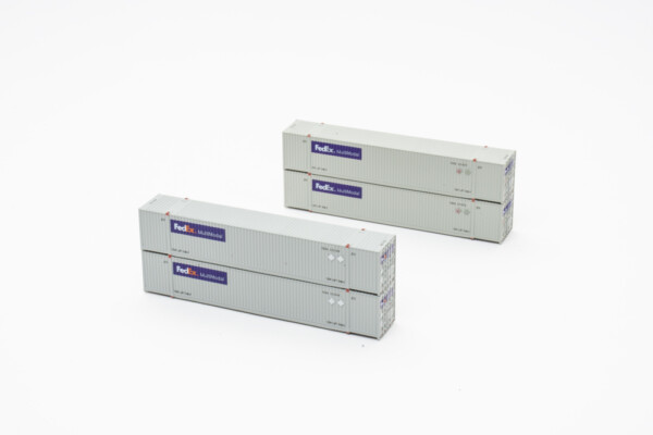 Jacksonville Terminal Co. N scale 53-foot FedEx intermodal containers ...