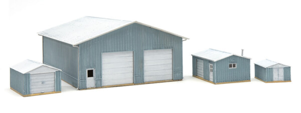 Walthers N scale pole barn and sheds - Trains