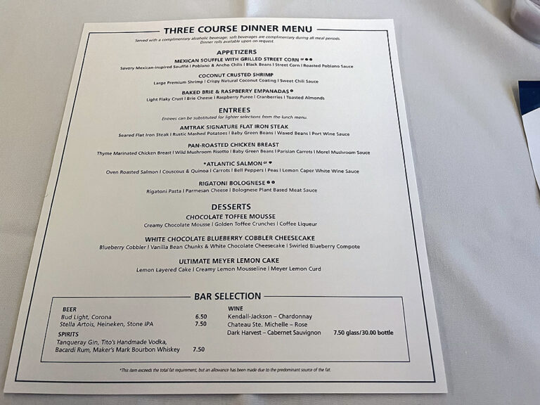 Amtrak Empire Builder dining - Trains