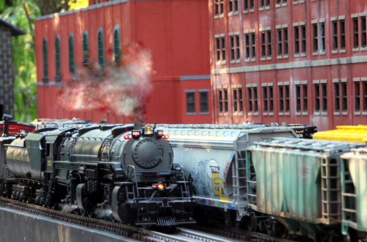 Realistic operations on a raised railroad - Trains