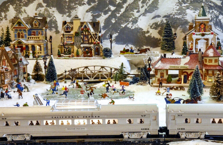 Department 56 buildings on toy train layouts - Trains