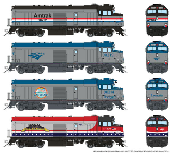 HO scale Amtrak Non-Powered Control Units from Rapido Trains - Trains