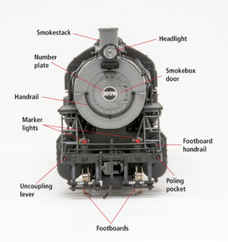 Parts of a 2-8-0 steam locomotive - Trains
