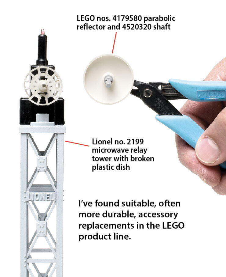 LEGO pieces on an O gauge layout - Trains