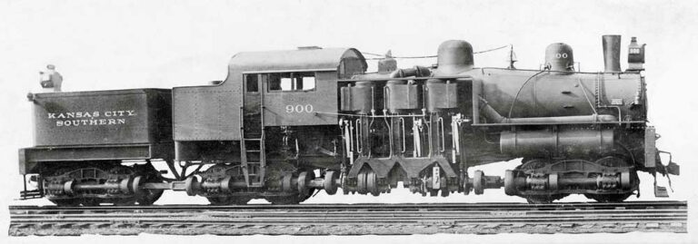 Kansas City Southern Shay locomotives - Trains