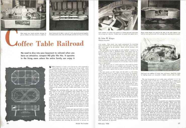 Model Train Décor using Coffee Table Layouts - Trains