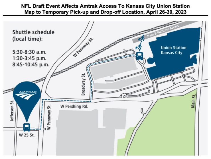 NFL Draft to displace Amtrak passengers from Kansas City Union Station ...