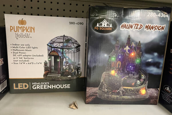 A look at Menards 2023 Halloween village items - Trains