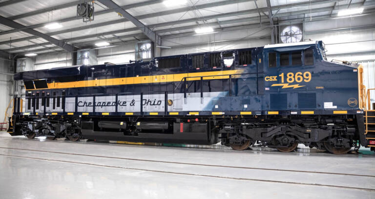 CSX's fifth heritage unit, Chesapeake & Ohio No. 1869, makes its debut ...