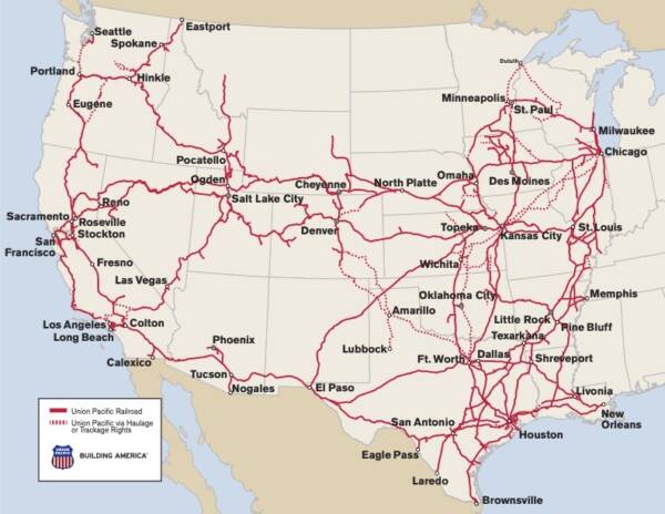 A Union Pacific-Norfolk Southern combination would redraw the railroad ...