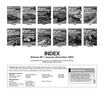 Model Railroader magazine index for 2023 - Trains