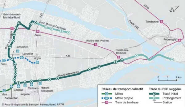 New proposal calls for ground-level light rail for eastern Montreal ...