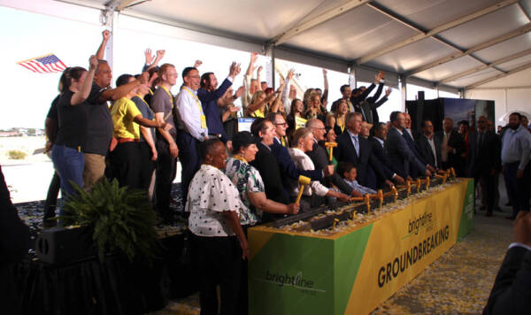 Brightline West groundbreaking hailed as 'start of high-speed rail ...