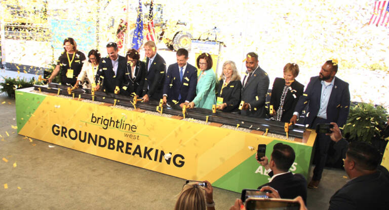 Brightline West groundbreaking hailed as 'start of high-speed rail ...