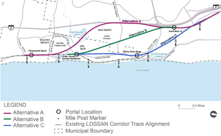 Planning agency narrows potential routes for Del Mar rail tunnel - Trains