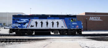 Metra introduces locomotive honoring veterans - Trains