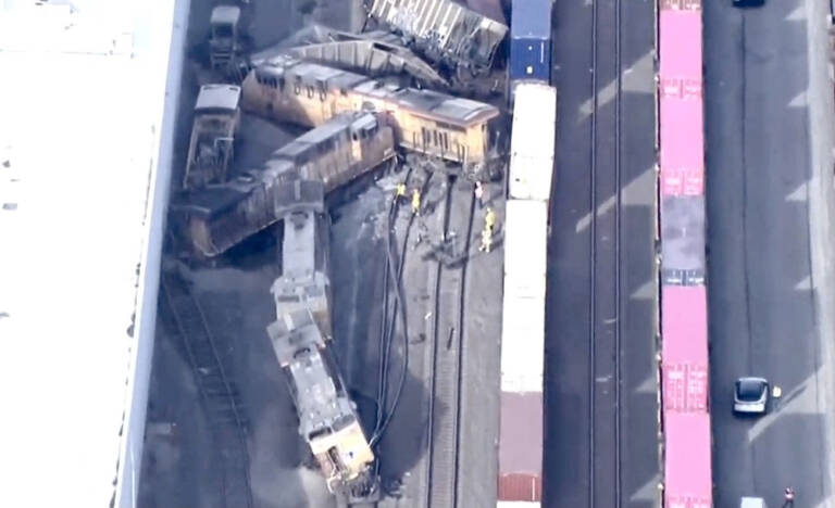 UP derailment blocks route to ports of LA and Long Beach - Trains