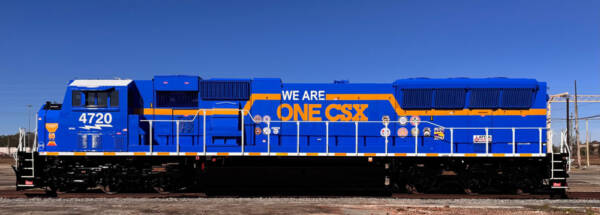 ‘One CSX’ locomotive unveiled by railroad - Trains
