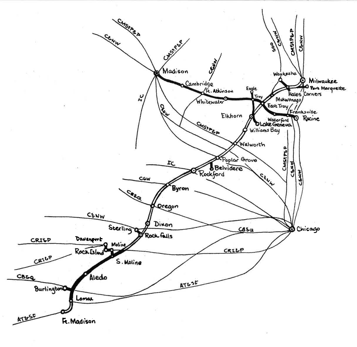 What was western terminus of the MR&T? - Trains
