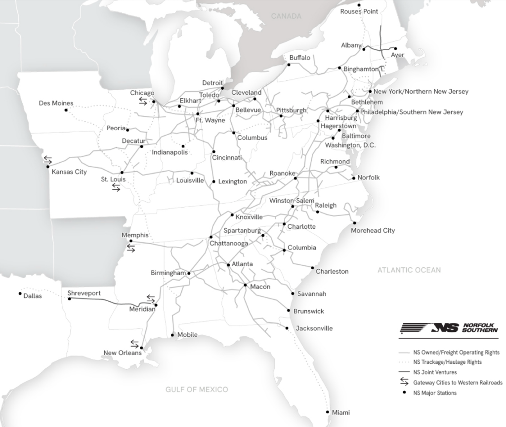 A Union Pacific-Norfolk Southern combination would redraw the railroad ...