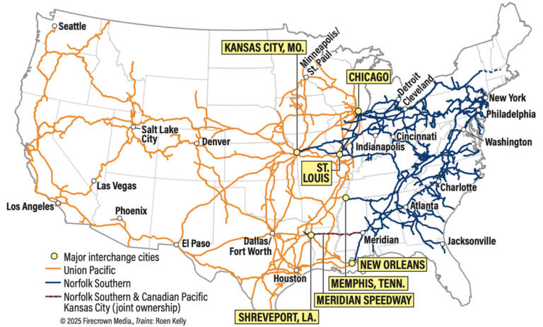 Union Pacific and Norfolk Southern reach $85 billion merger deal - Trains
