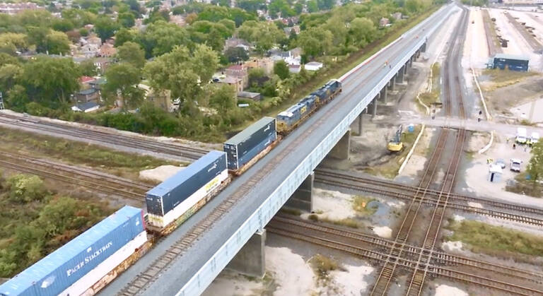 First CSX train crosses Chicago's Forest Hill Flyover, major CREATE ...