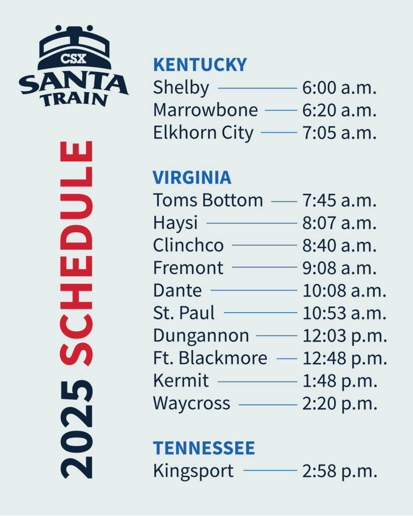 Detailed schedule released for CSX Santa Train - Trains